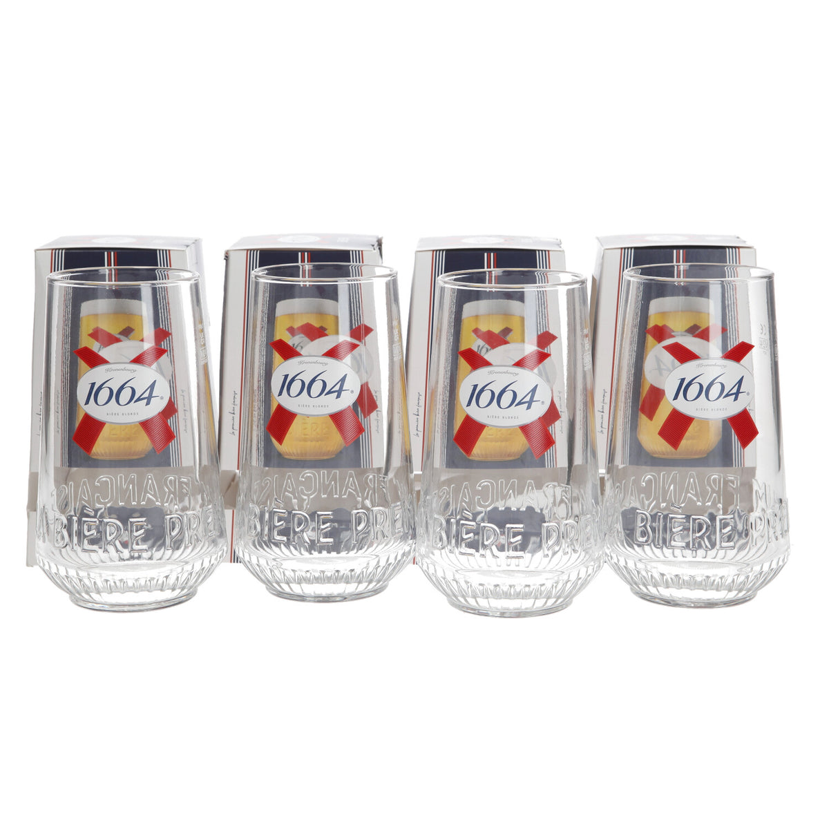 Kronenbourg 1664 One Pint 20oz Beer Glass Brand New 2024 Design SET OF ...