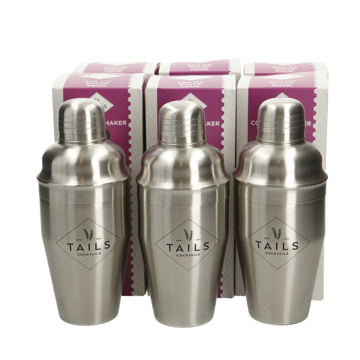 6 x Tails Cocktail shakers. party. bar. shake and pour – www.cheers97.co.uk